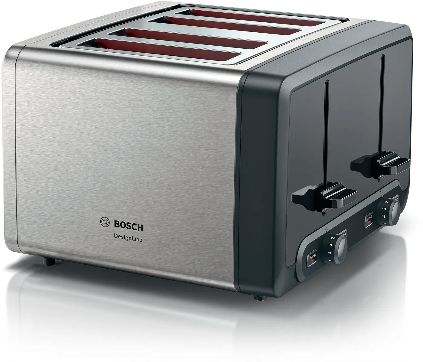 Bosch DesignLine 4-Slice Toaster — Model TAT4P440GB (Stainless Steel)